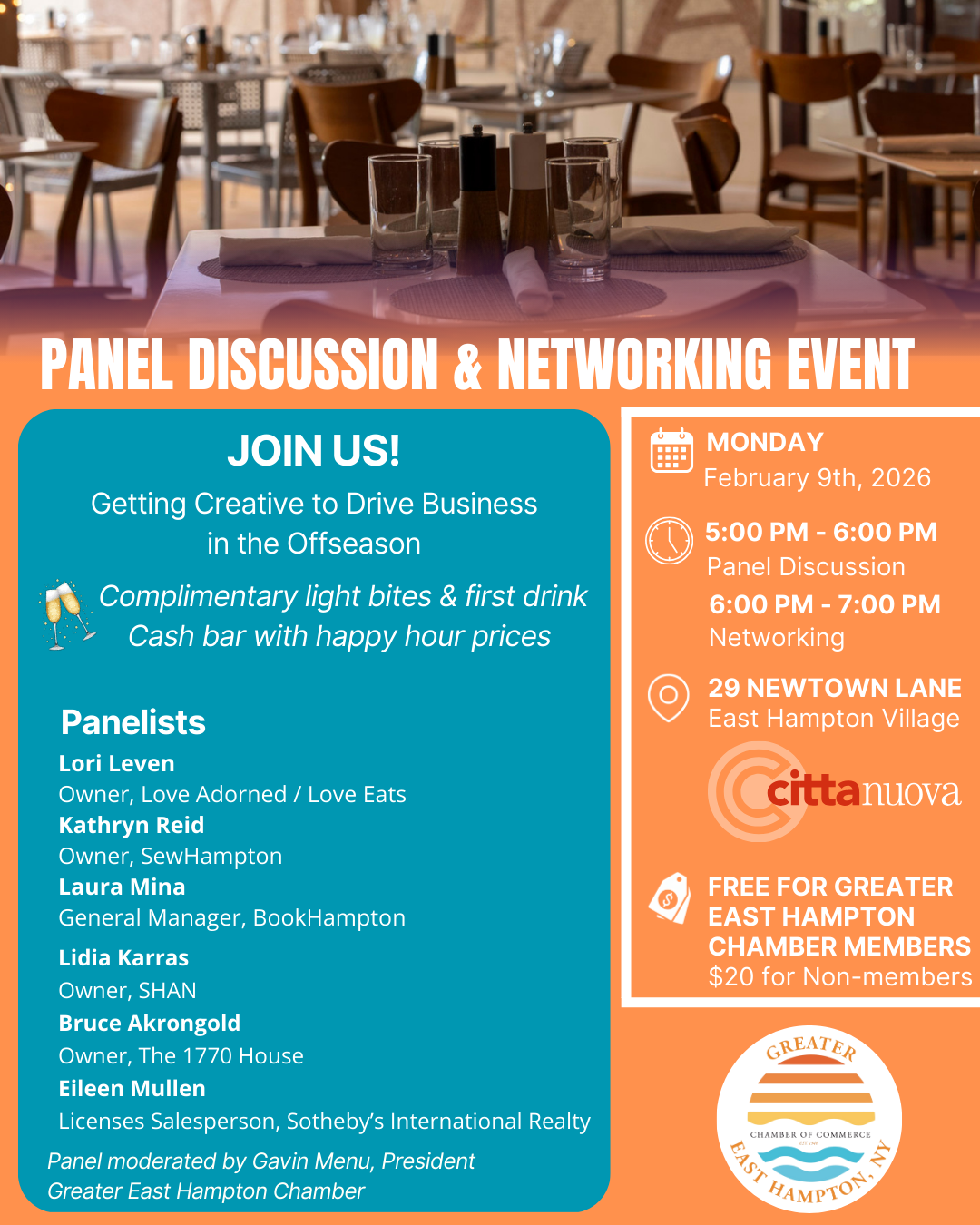 EVENTS — Greater East Hampton Chamber of Commerce