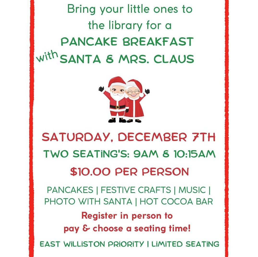 Pancake Breakfast with Santa & Mrs. Claus — The Williston Post