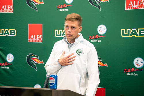 Alex Mortensen Introduced As UAB’s Interim Head Coach — The BANNER