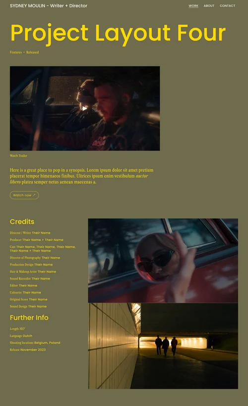 Design Stylish Film/TV Project Pages with the Squarespace Blog Editor ...