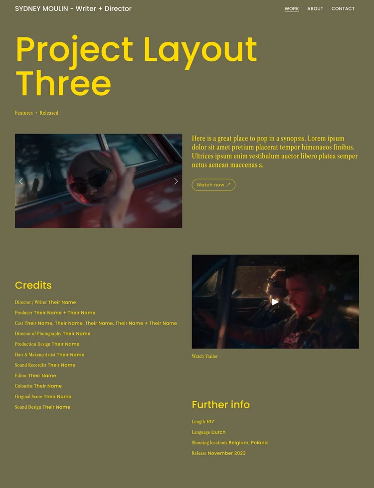 Design Stylish Film/TV Project Pages with the Squarespace Blog Editor ...