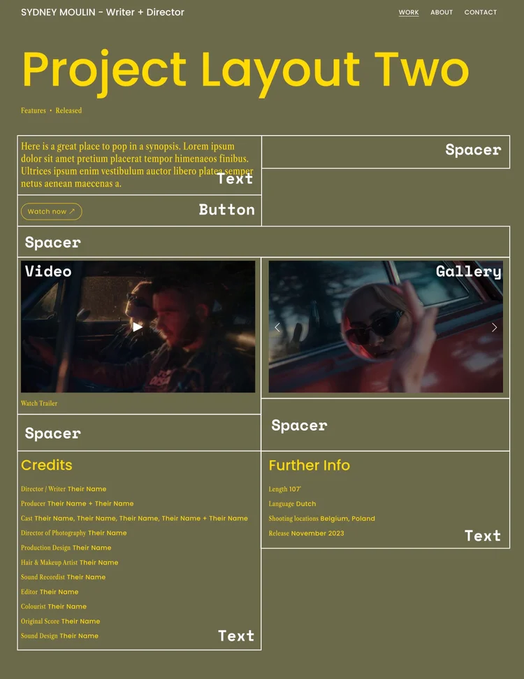 Design Stylish Film/TV Project Pages with the Squarespace Blog Editor ...