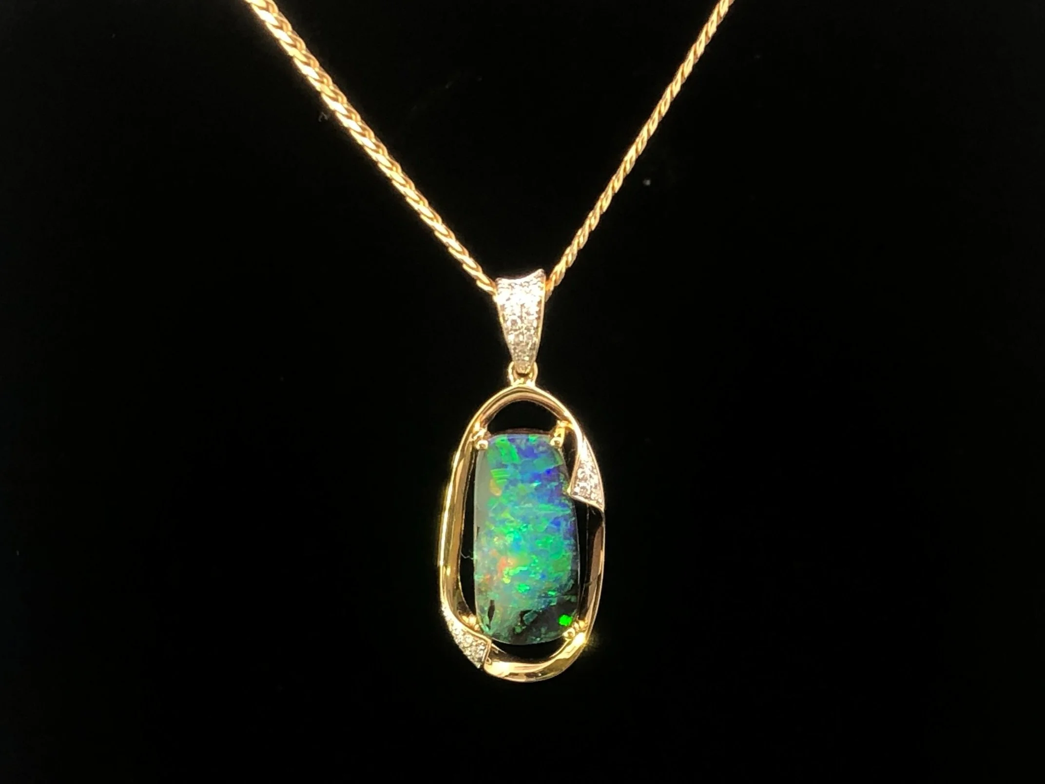 Opal Pendant Necklace | Boulder & Lightning Ridge Opal