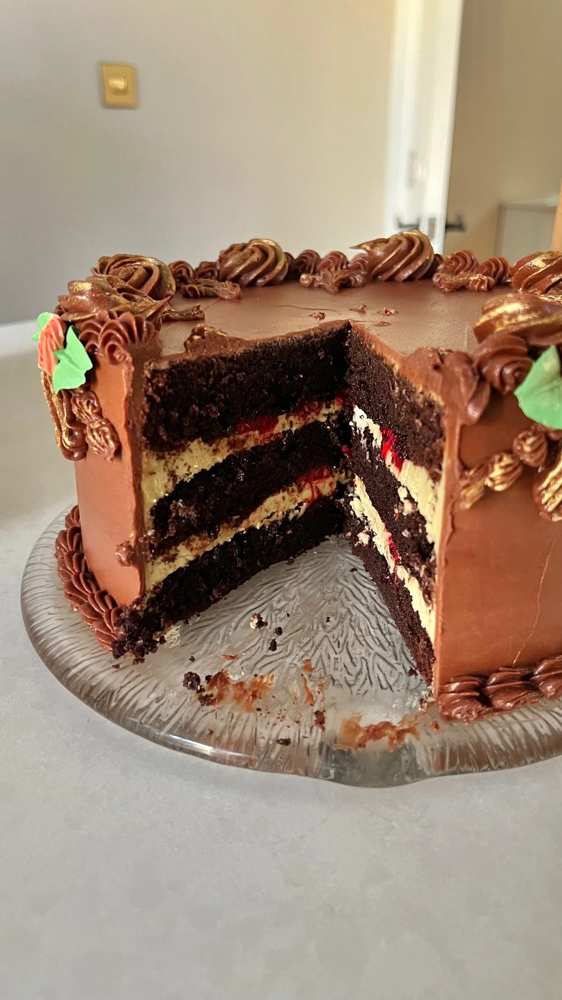 Chocolate, Pistachio and Raspberry Cake — Alice Fevronia