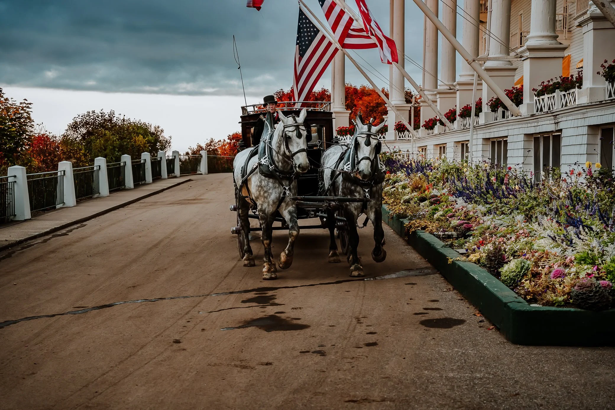 Autumn Sunrise at Mackinac Island's Grand Hotel — Trillium & Pine ...