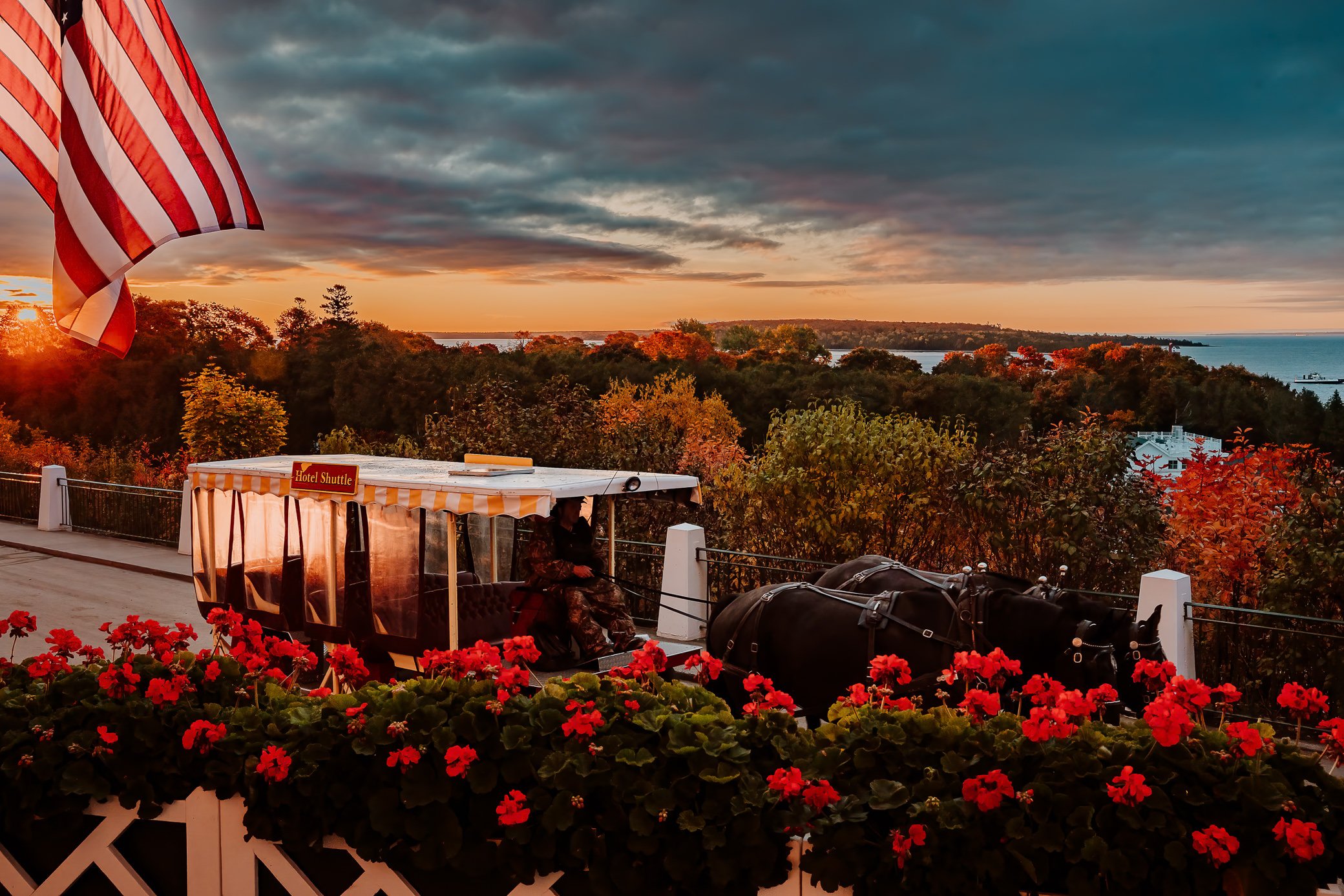 Autumn Sunrise at Mackinac Island's Grand Hotel — Trillium & Pine ...