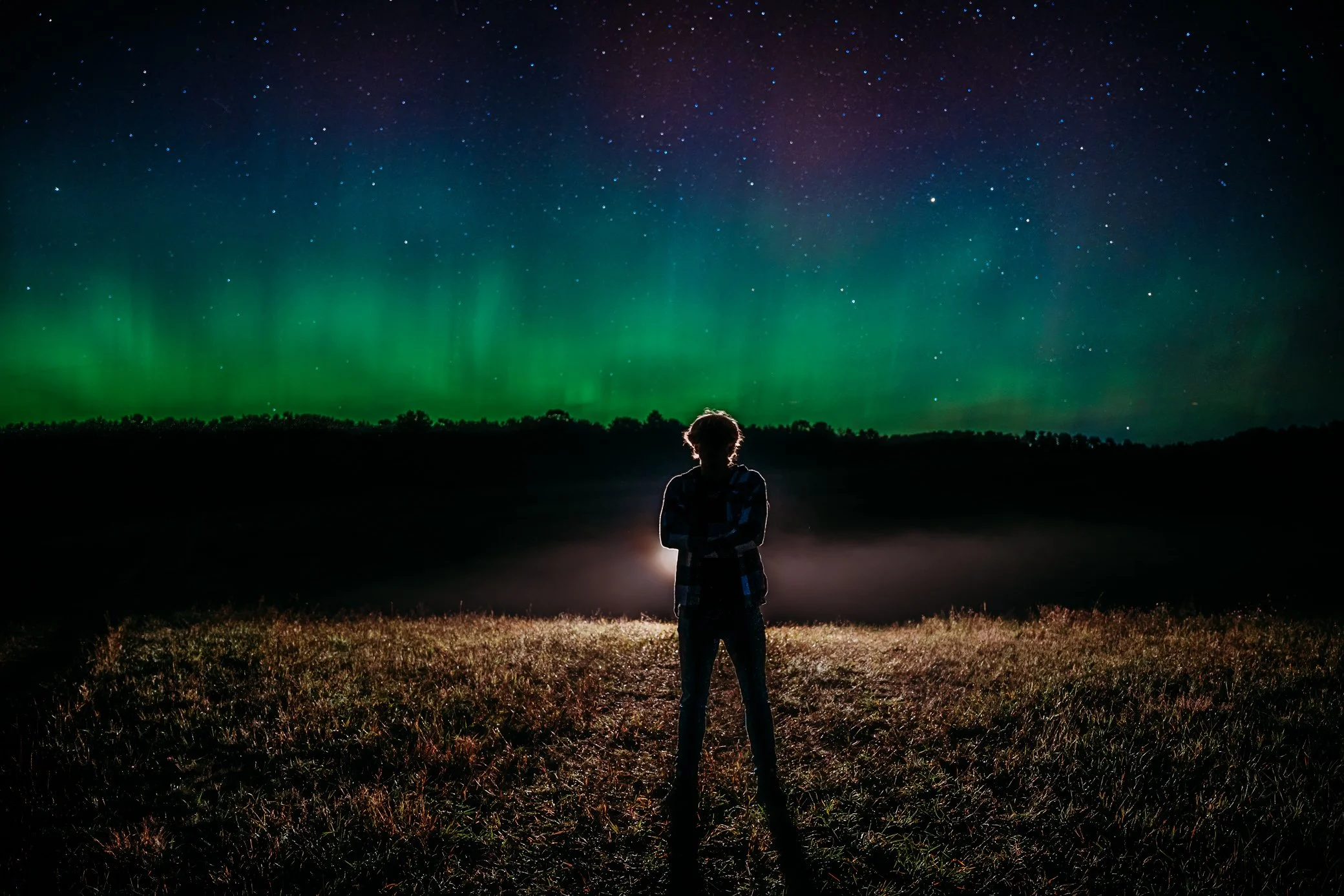 Mackinaw City Senior Pictures Under the Northern Lights — Trillium ...