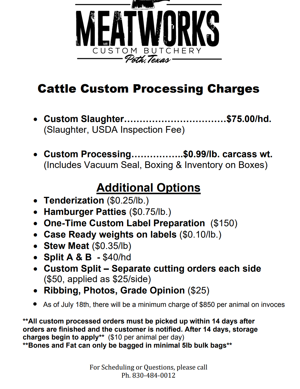 Beef Cutsheet | Shop Quality Beef Now — Big G Cattle Texas Beef