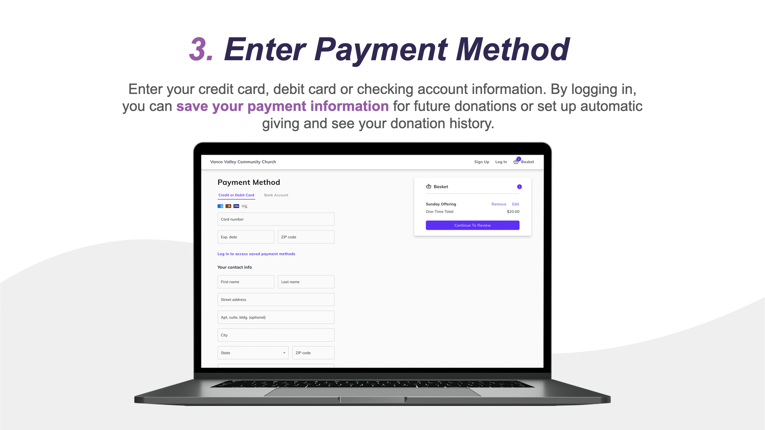 How to Use Vanco Online — Holy Spirit Lutheran Church
