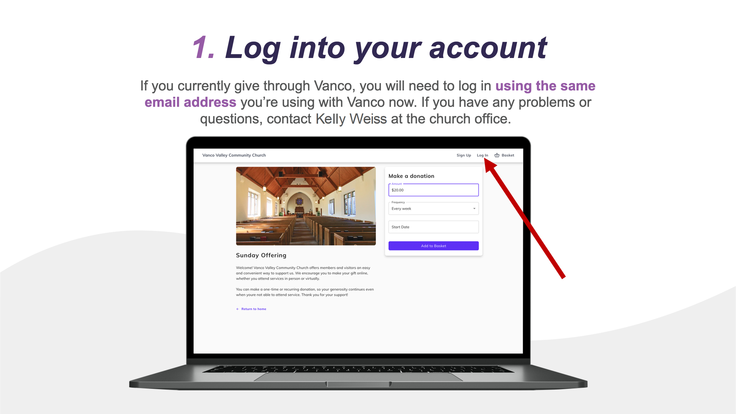 How to Use Vanco Online — Holy Spirit Lutheran Church