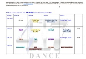 Class Schedule — 417 Dance Springfield, MO