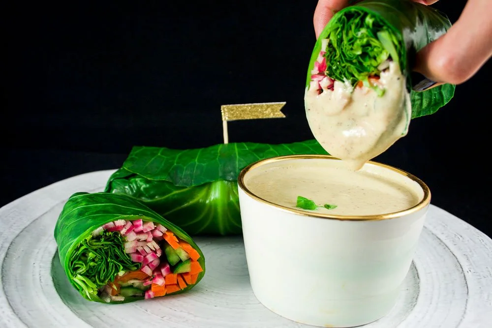 Wraps au chou et sauce aux noix de cajou — EMILIE GAUTHIER