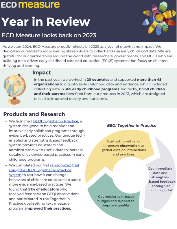 ECD Measure's 2023 Year in Review — ECD Measure