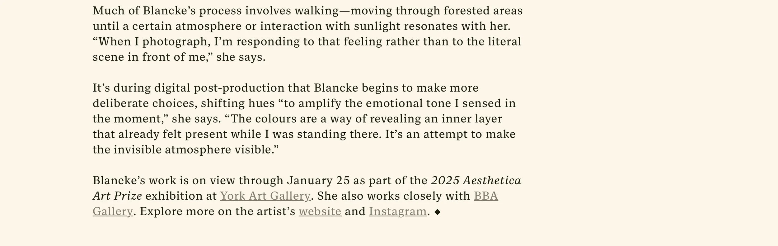 Colossal Feature — Michelle Blancke