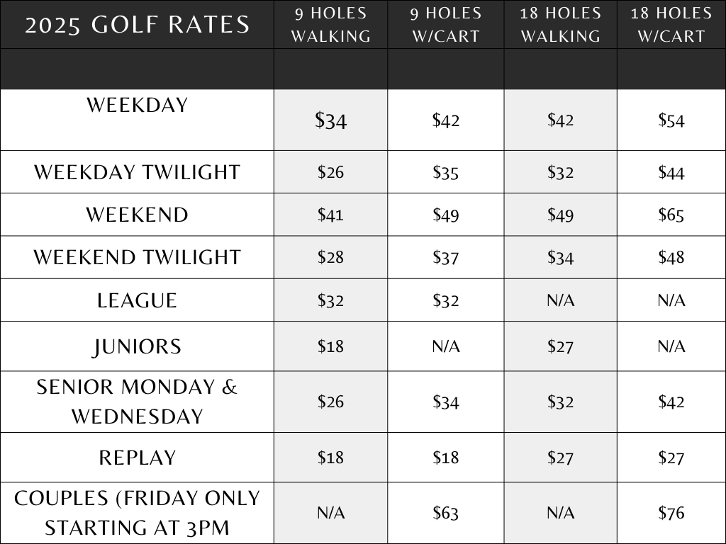 Golf Rates & Green Fees | River Falls Golf Club | Affordable Wisconsin ...