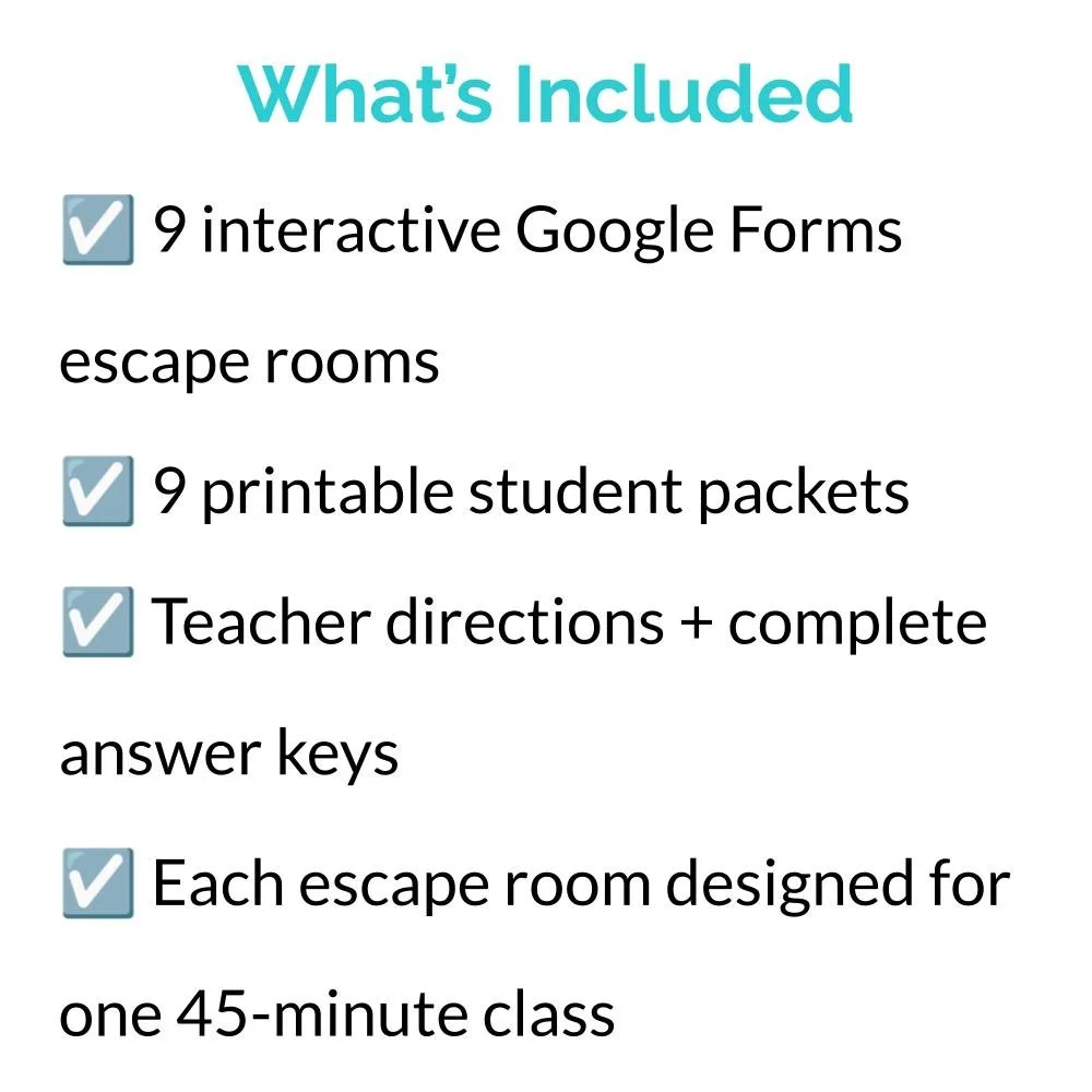 Biology Escape Room Bundle | 9 Digital Google Forms Activities | Cells ...