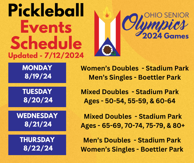 Pickleball — Ohio Senior Olympics