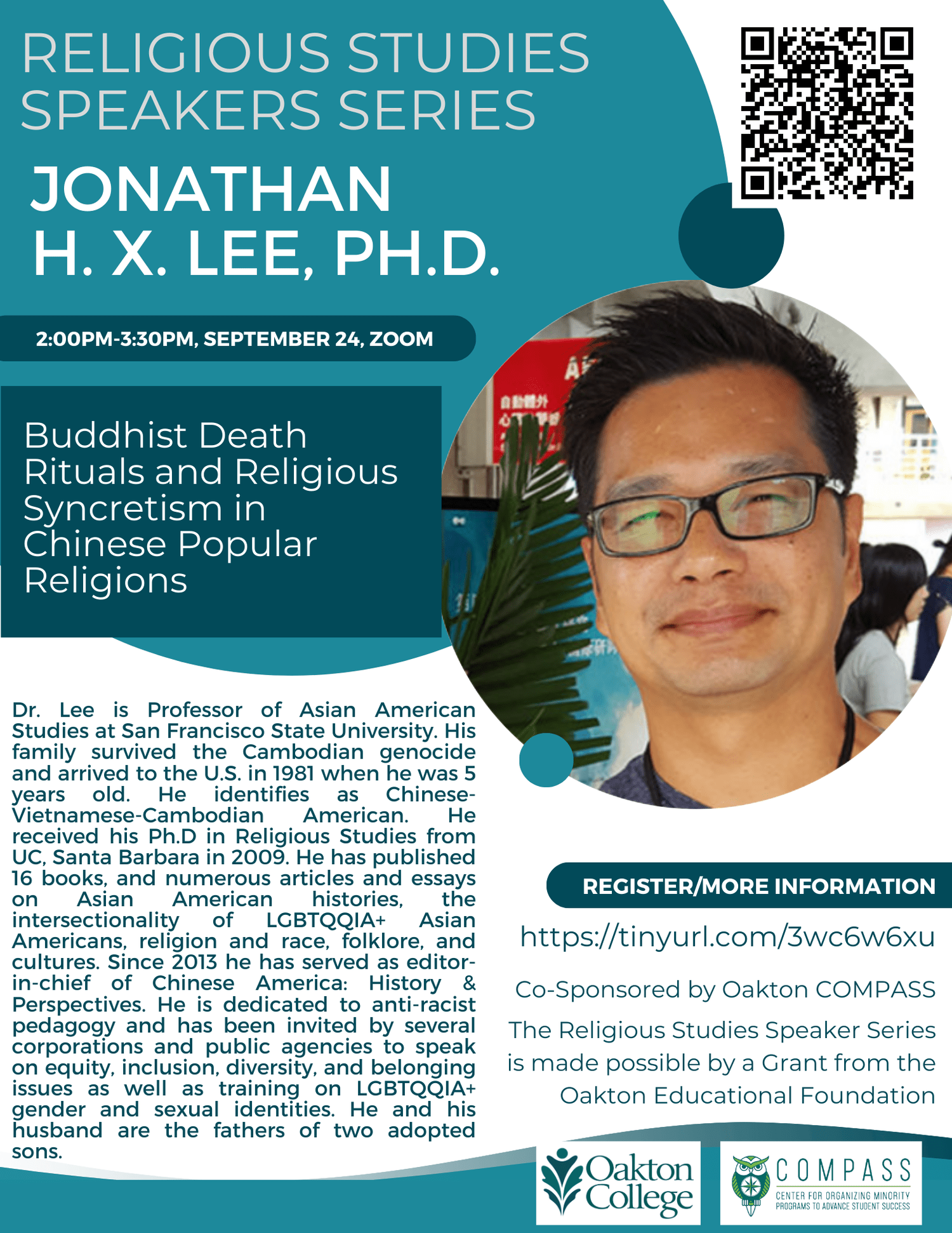Religious Studies Speaker Series: Jonathan H. X. Lee, Ph.D. — Religions ...