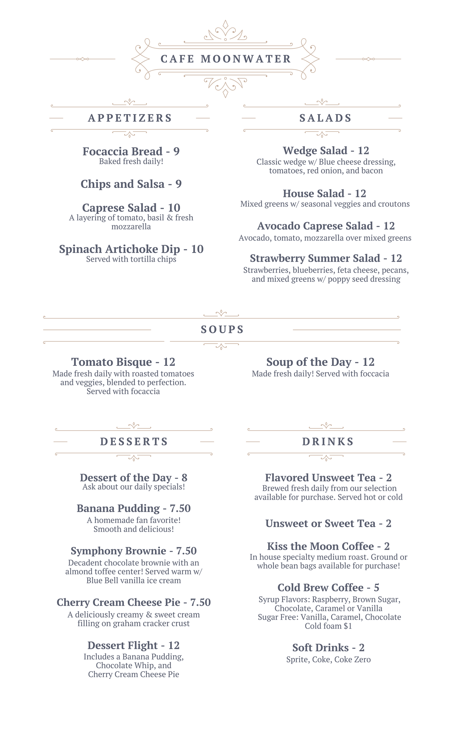 Cafe Moonwater — Moonwater