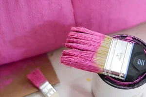 DIY Painted Pink Confetti Couch! — The Confetti Bar