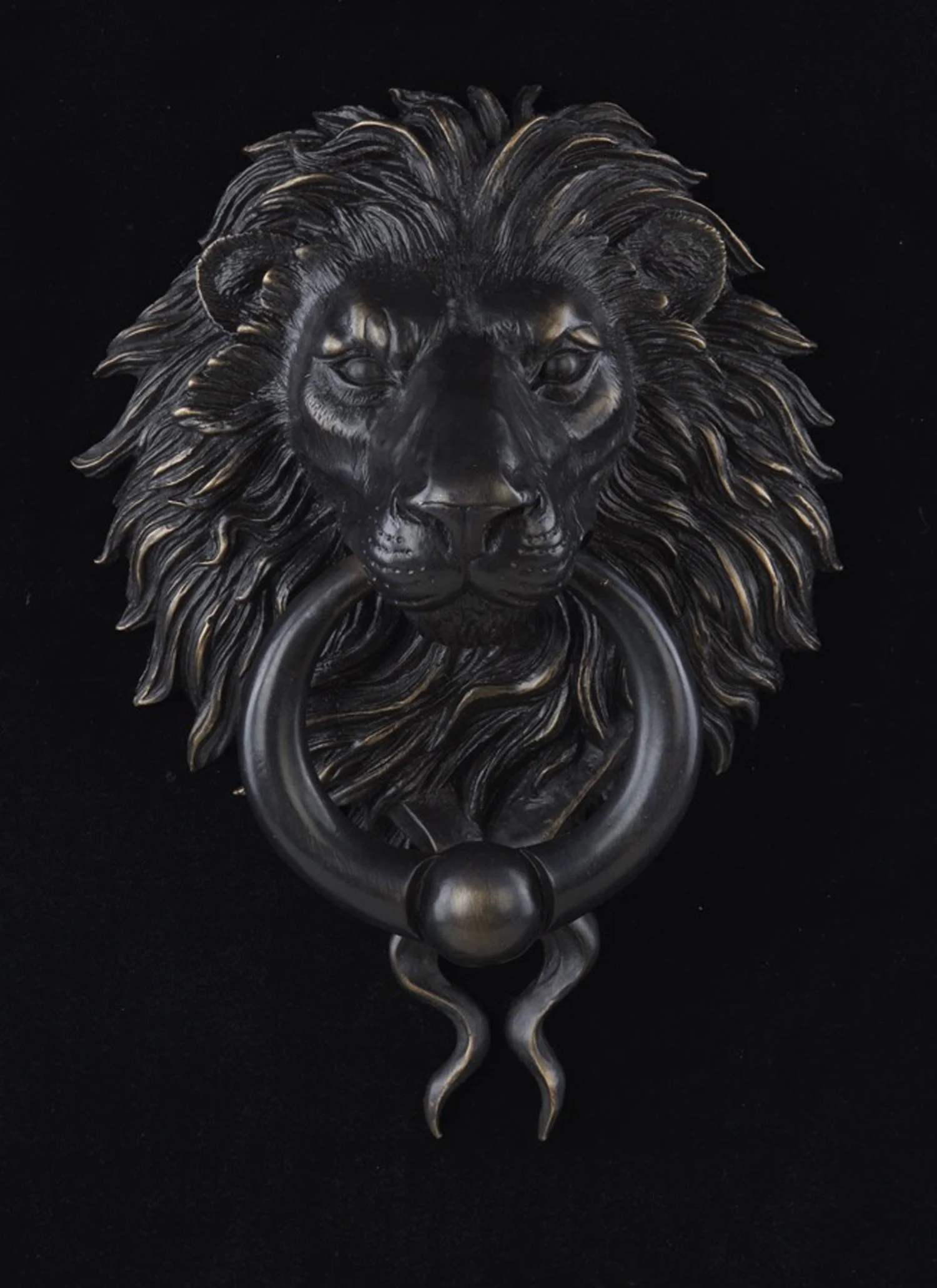 Classical Bronze Lion Door Knocker (Medium) — Karl Deen Sculpture