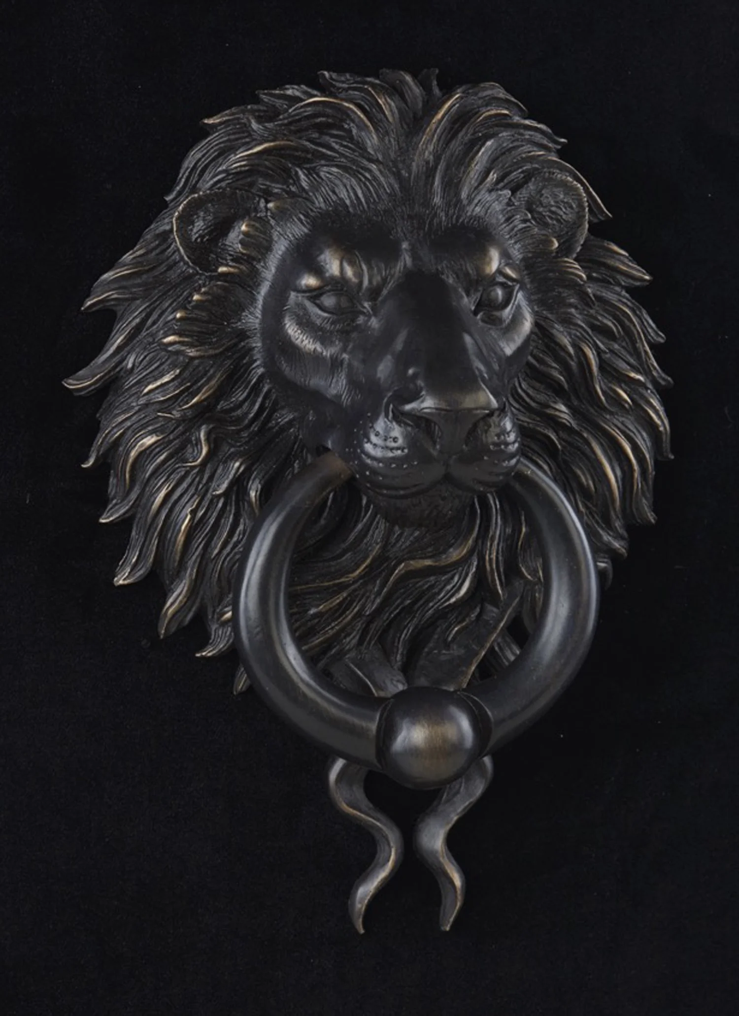 Classical Bronze Lion Door Knocker (Medium) — Karl Deen Sculpture