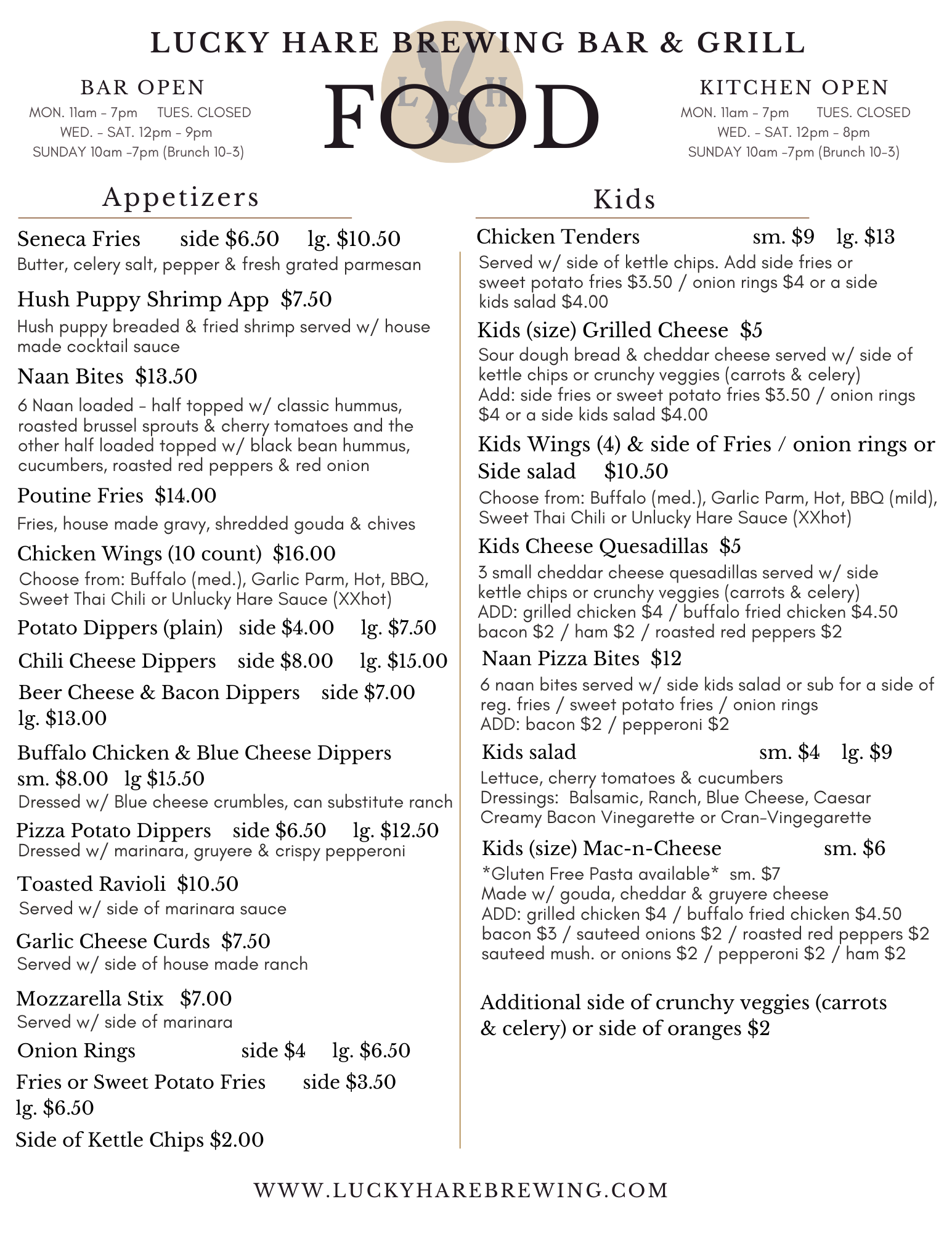 Lucky Hare Brewing Bar and Grill — Lucky Hare Brewing Company