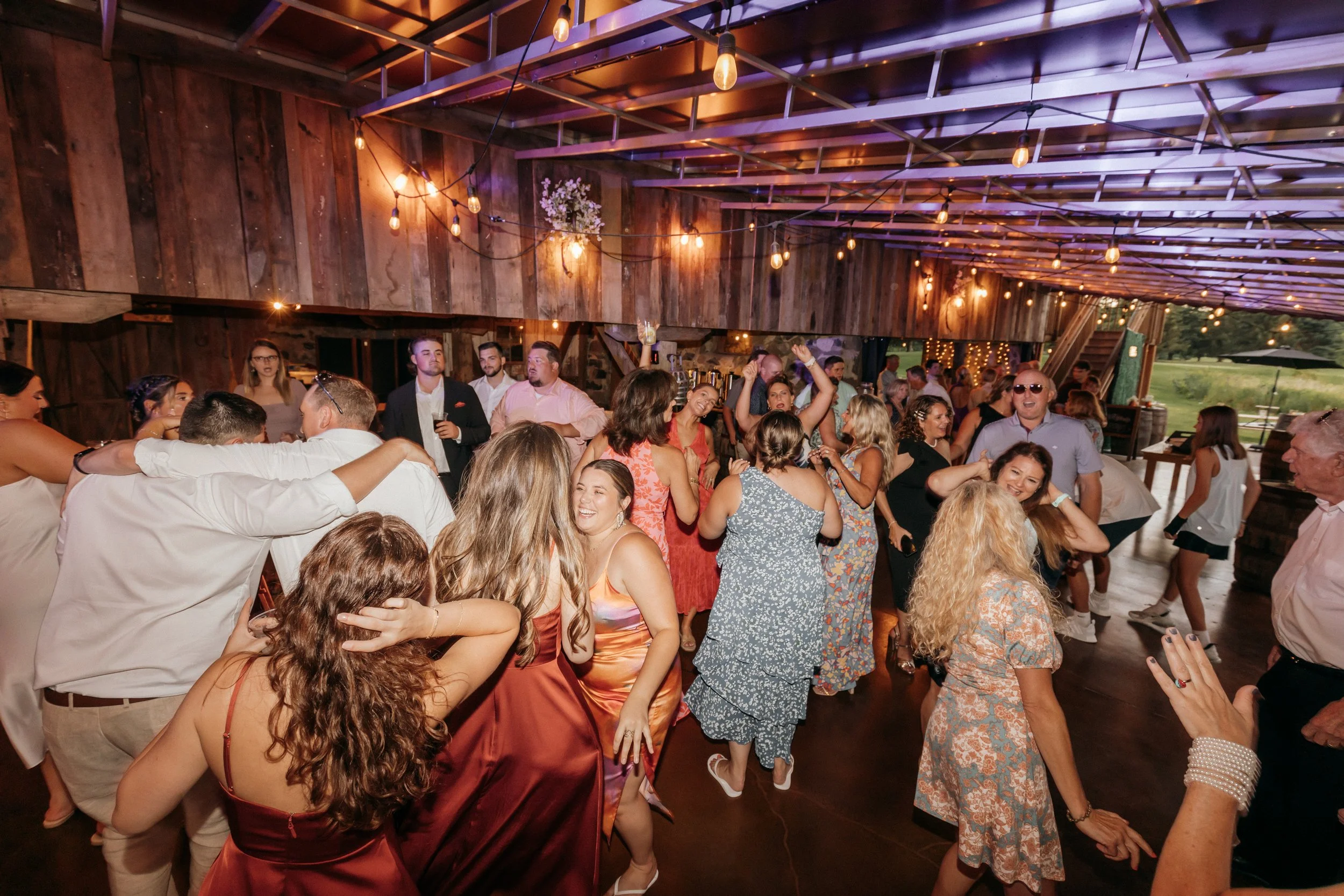 Dance Floor, Cocktail Area, Buffet/Bar | Sutton Barn Weddings