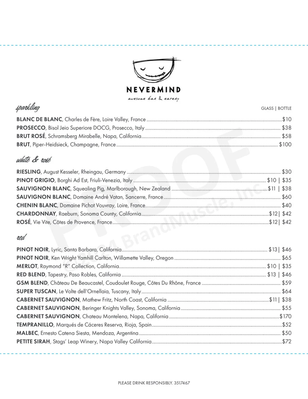 Drinks — Nevermind awesome bar and eatery (Copy)