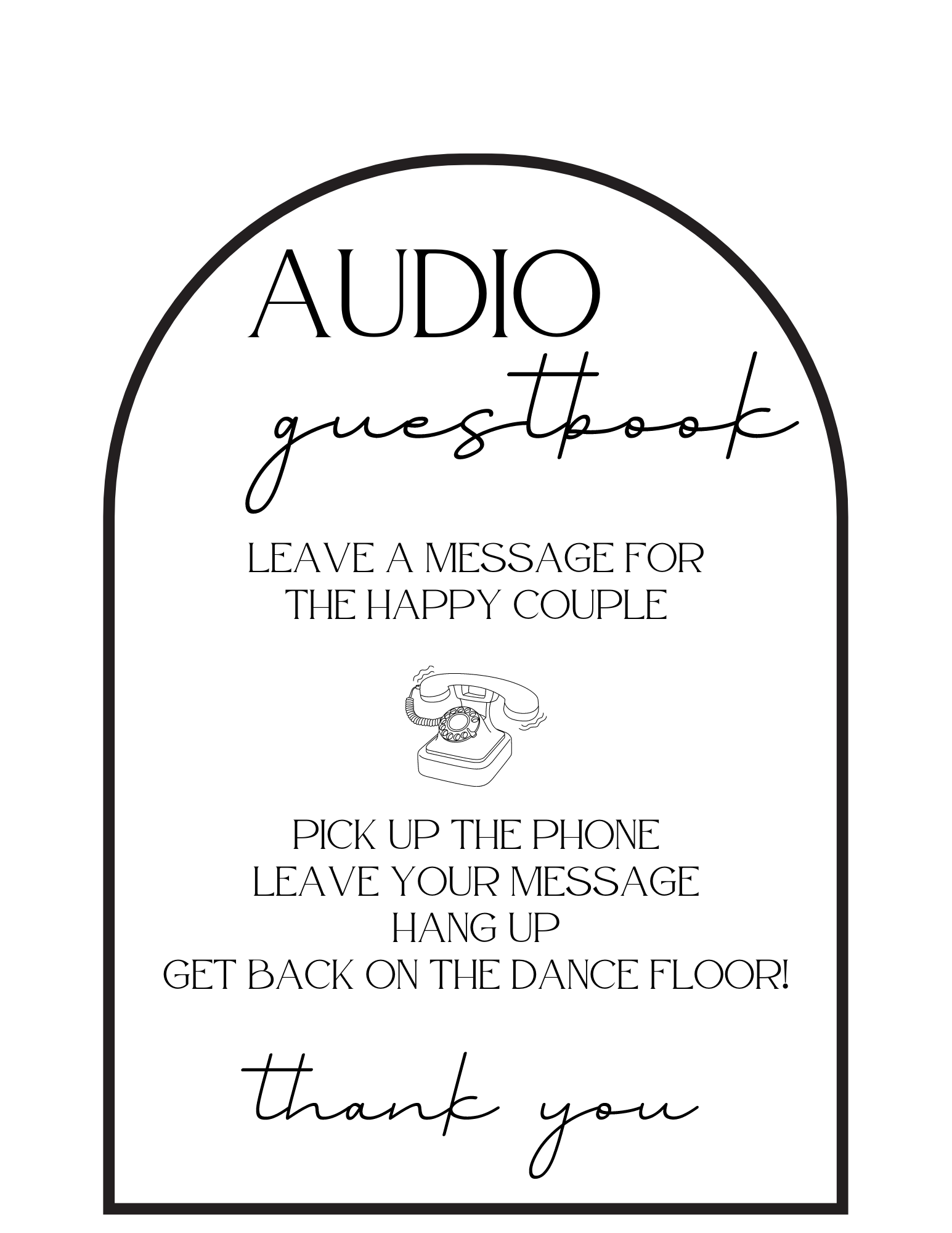 FREE PRINTABLE AUDIO GUEST BOOK EVENT SIGNS