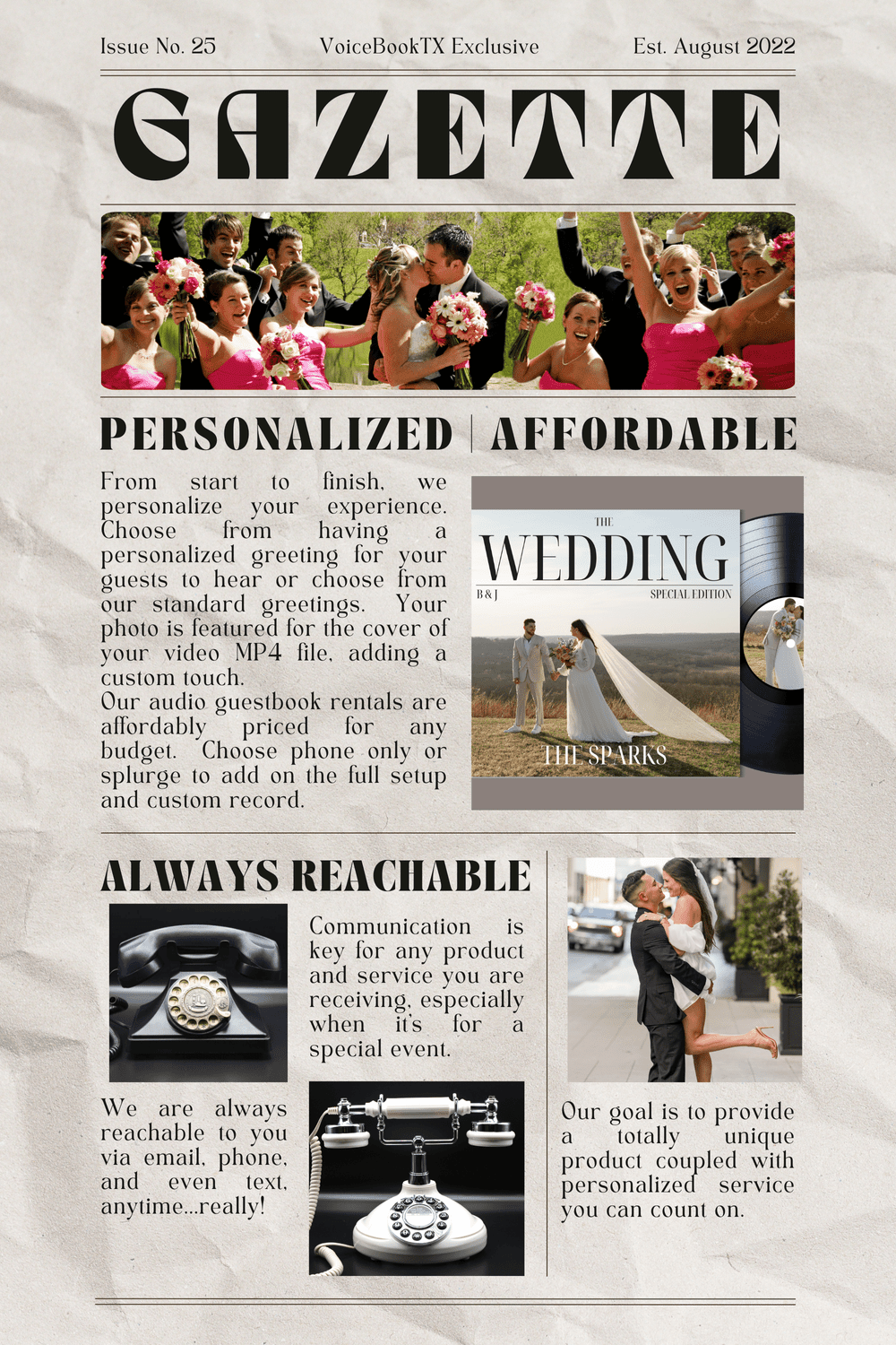 Vintage Audio Guest Book Phones | Voicebook of Texas