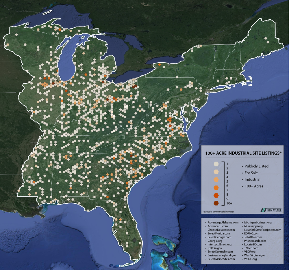Mapping Industrial Site Density — Iron Avenue