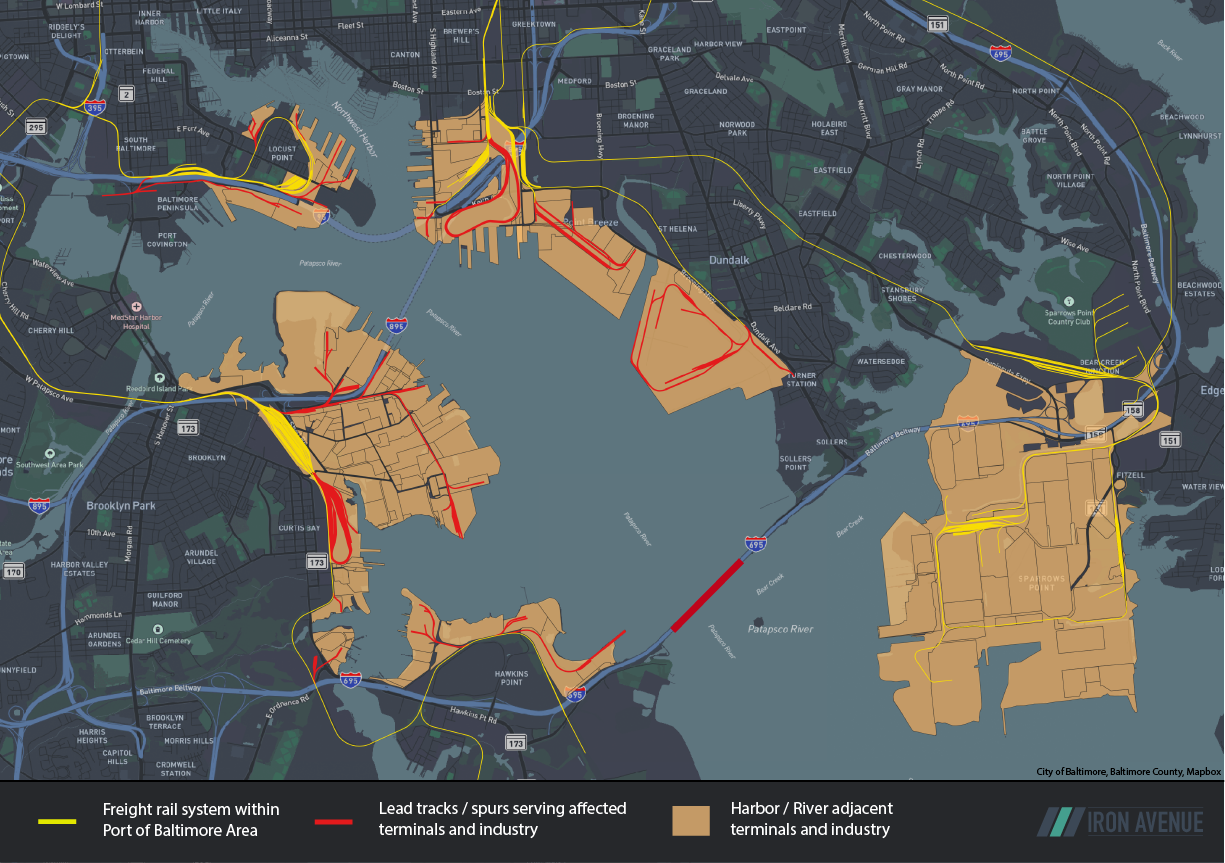 Mapping freight rail around the Port of Baltimore — Iron Avenue