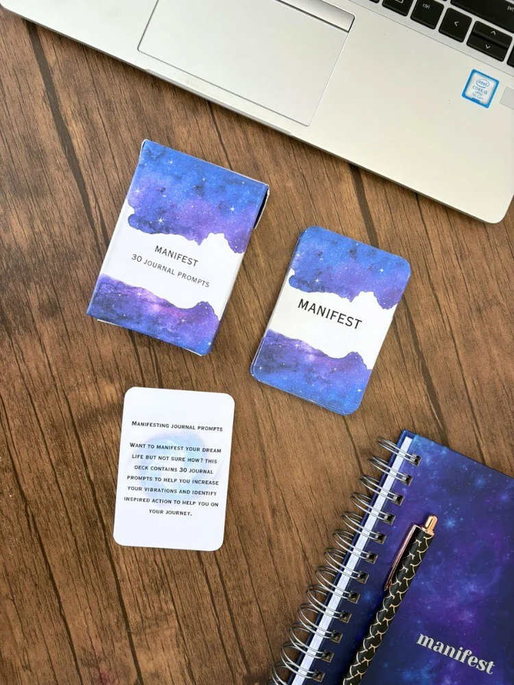 Manifestation Journal | 6 Month Daily & Weekly Prompts — Wonky Paper Co
