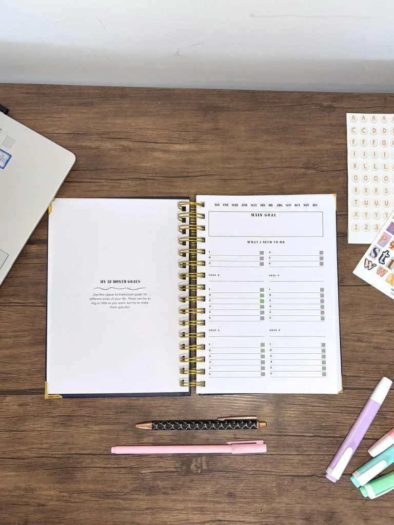 Daily Positivity Journal | 6 Months Guided Prompts — Wonky Paper Co