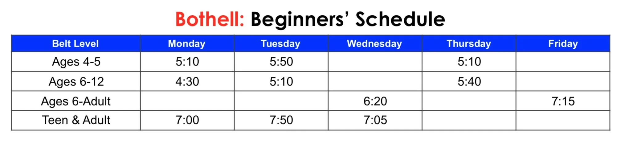 Bothell — Taekwondo Way