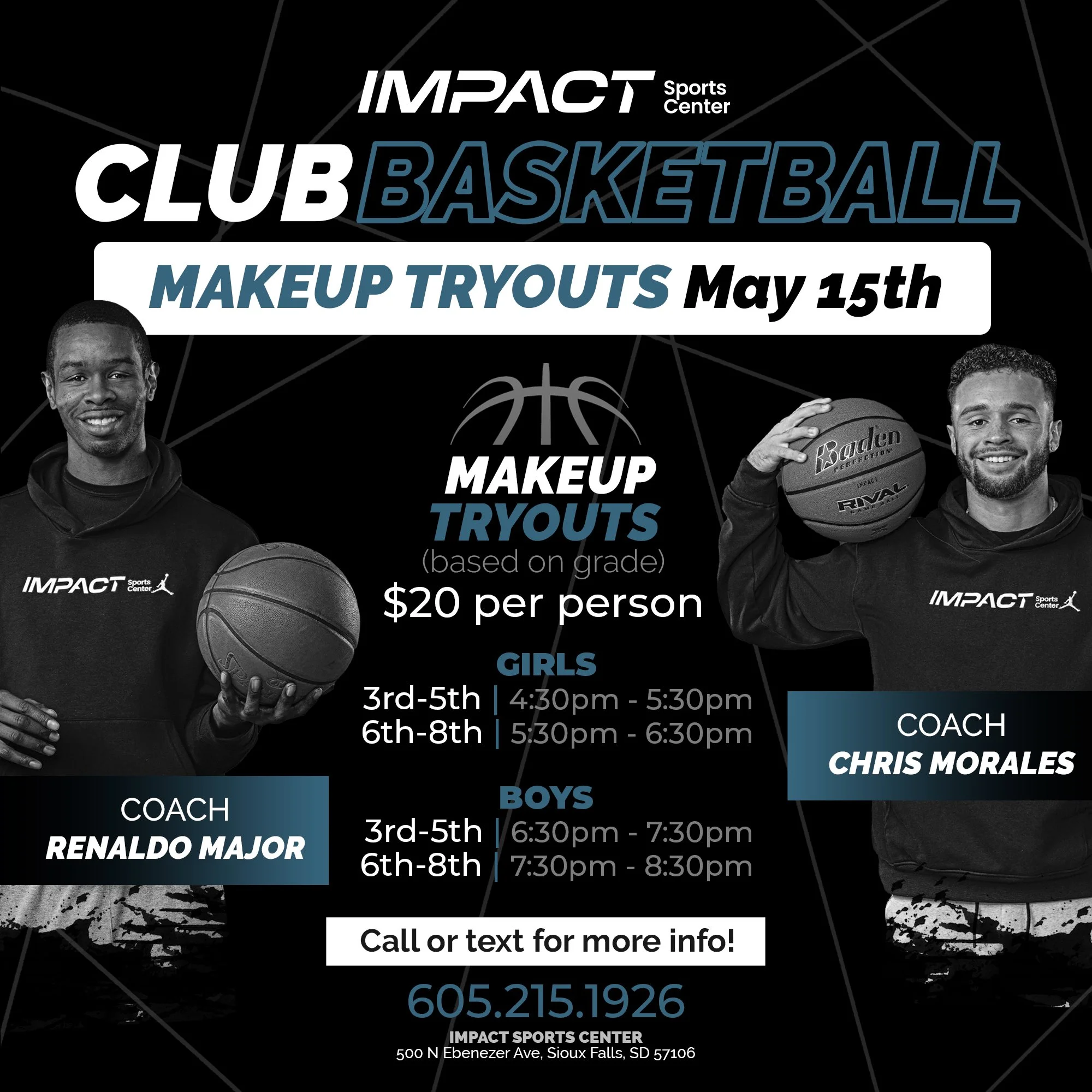 Basketball Tryout Schedules — Impact Sport Center