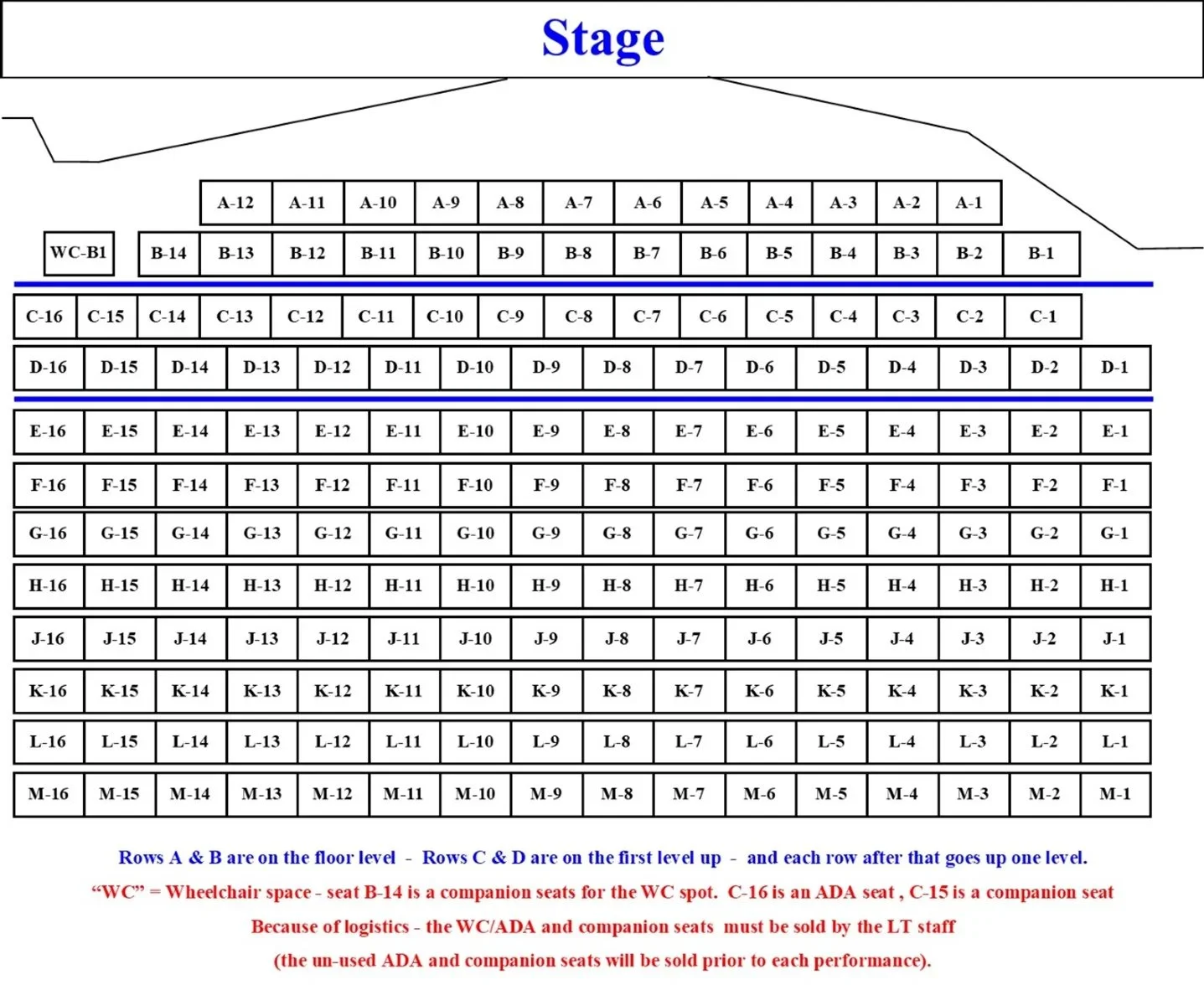 Seating Map — Little Theatre of Walla Walla