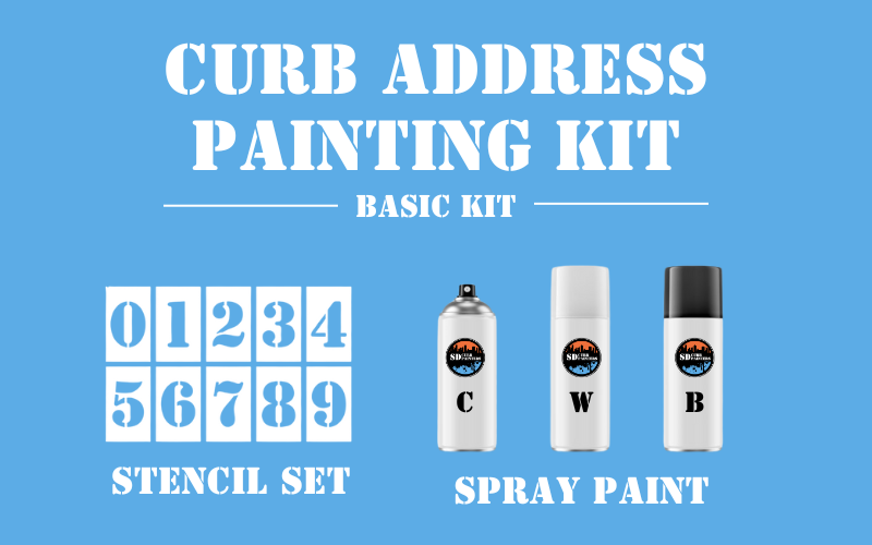 DIY Curb Address Painting Kit — San Diego Curb Painters