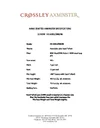Axminster Product Specifications — Crossley Axminster