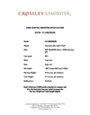 Axminster Product Specifications — Crossley Axminster