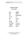 Axminster Product Specifications — Crossley Axminster