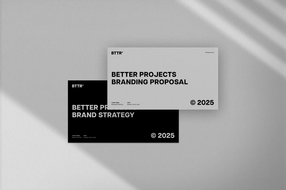 Templates for Branding Agency — BTTR SHOP