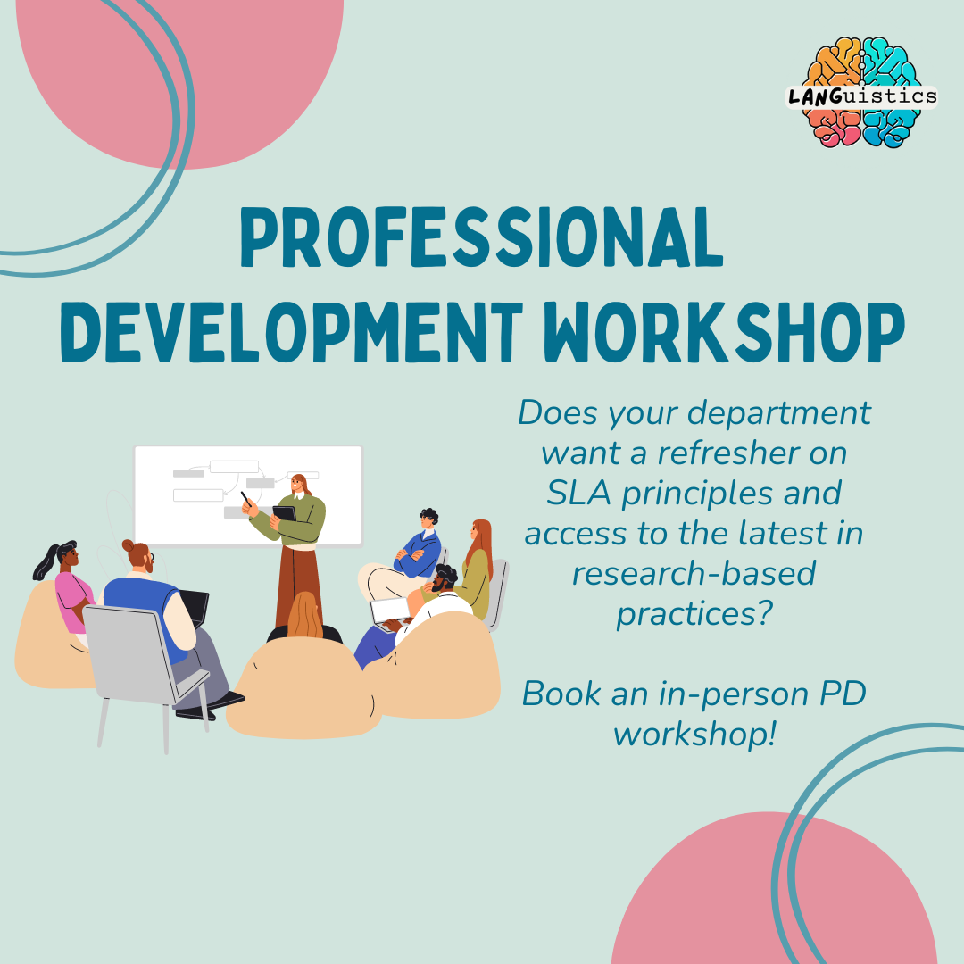 Professional Development Workshop — LANGuistics: Where language ...