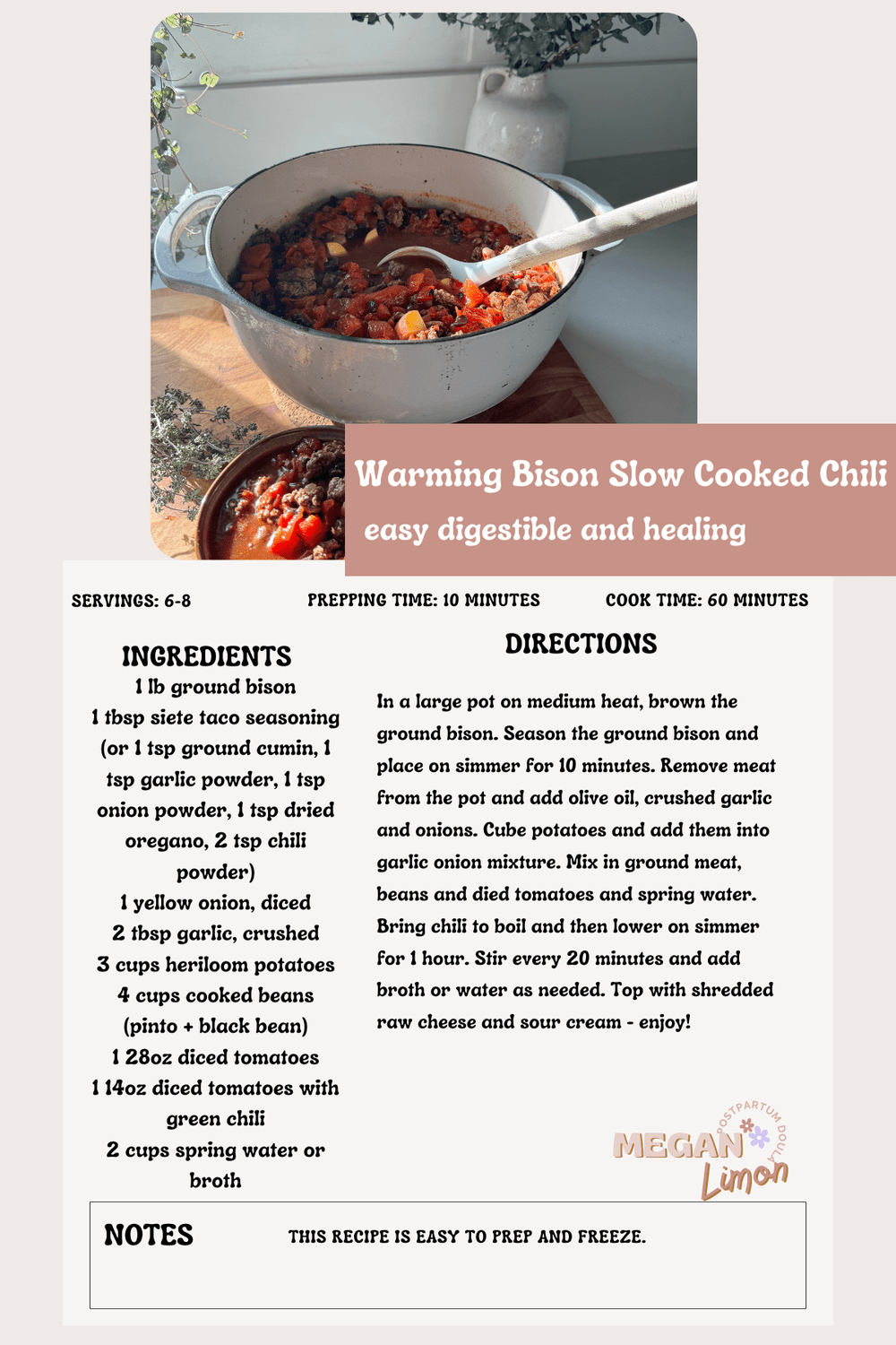 Warming Bison Slow Cooked Chili Recipe
