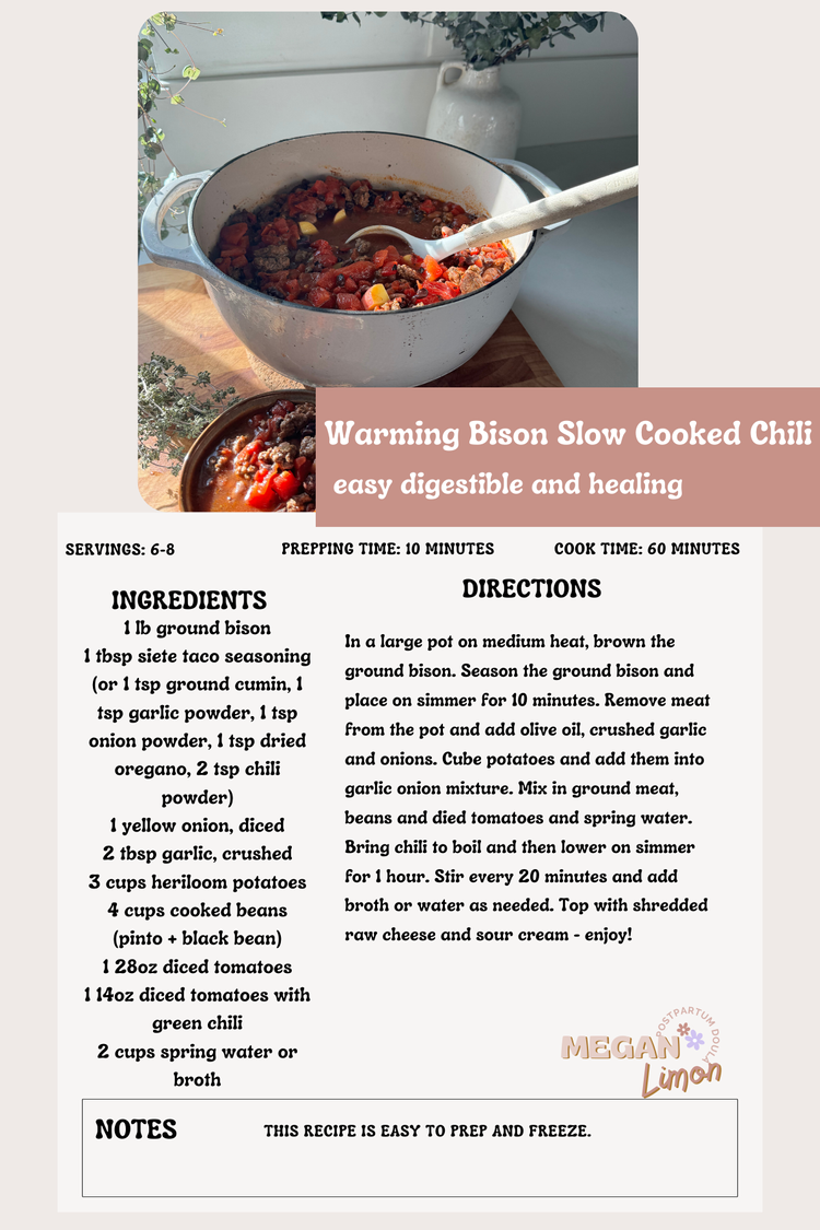 Warming Bison Slow Cooked Chili Recipe