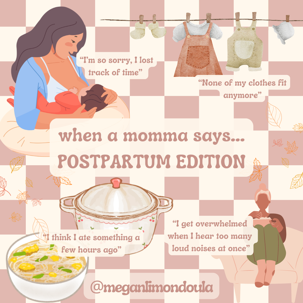 When a Momma Says...POSTPARTUM EDITION