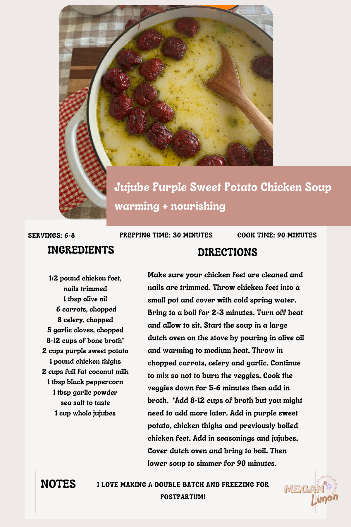 Jujube Purple Sweet Potato Chicken Soup Recipe