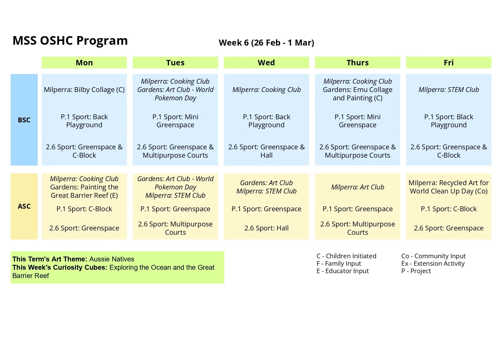 Services 1 — MSS OSHC
