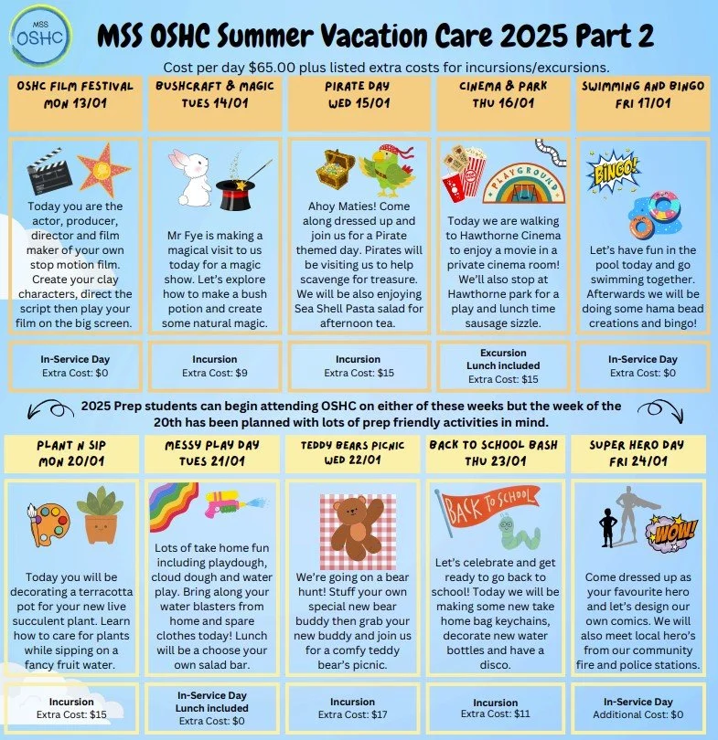Vacation Care — MSS OSHC